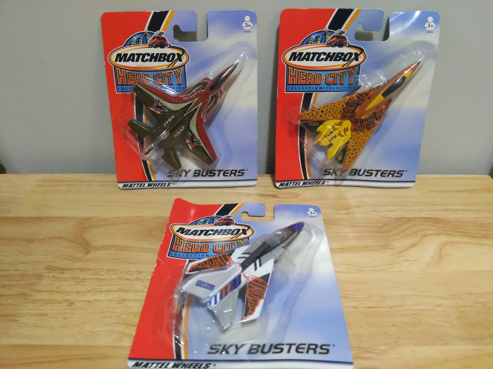 Lot of 3 Matchbox Hero City Sky Busters New Factory Sealed Fighter Jets ...