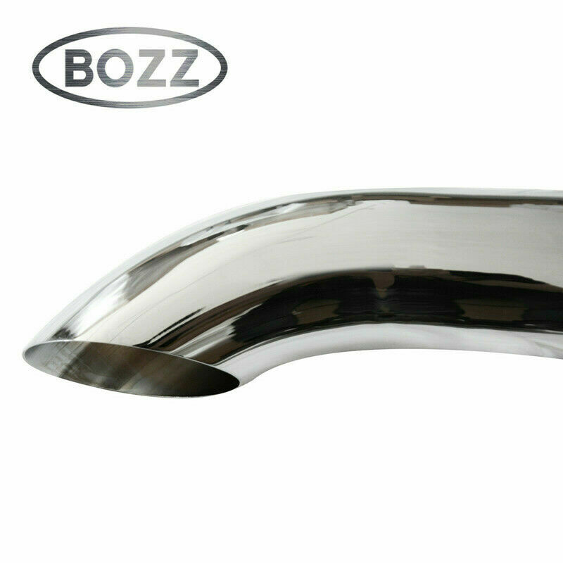 BOZZ 6in - 5in × 36in OD Chrome Curved Stack Pipe | eBay