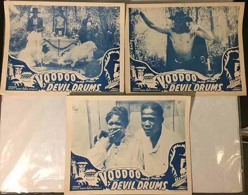 VOODOO DEVIL DRUMS! '44 RARE CULT BLACK CLASSIC LOBBY CARD ORIGINAL TRIO! | eBay