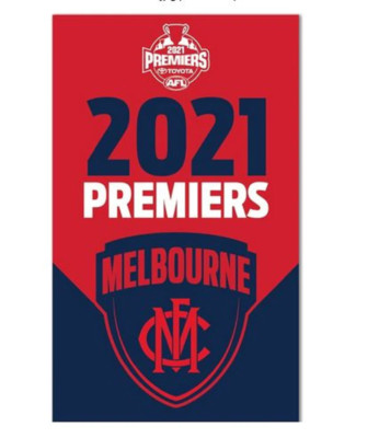 Melbourne Demons Team Official AFL Premiership Cape Wall Flag Banner ...
