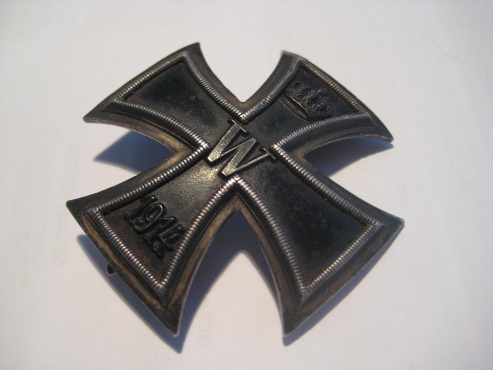 Original WWI German pilot medals iron cross 1´ and 2´ class 935 silver ...