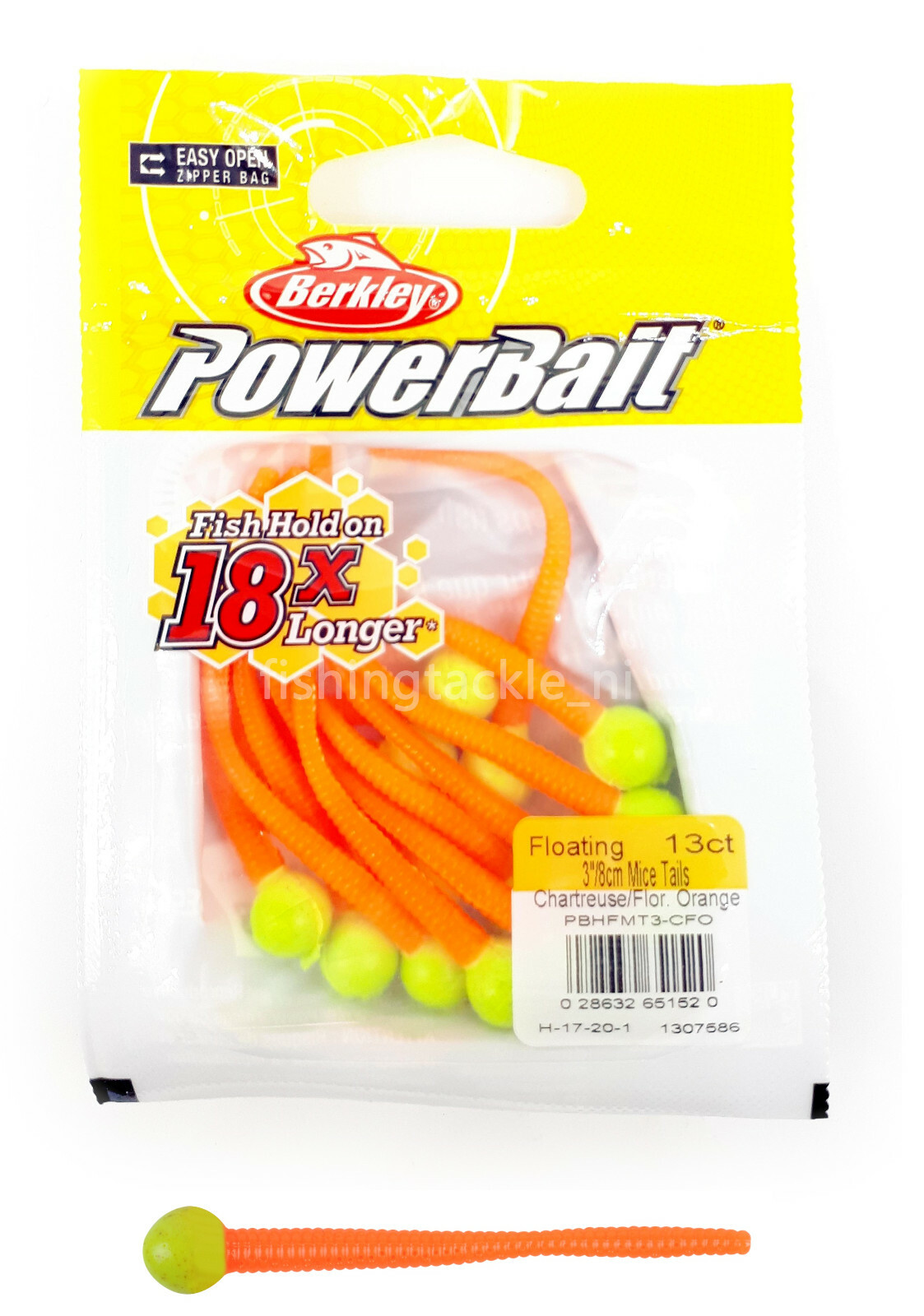 Berkley Floating Mice Tails Powerbait 13 per Pack 3" Trout/Perch Bait ...