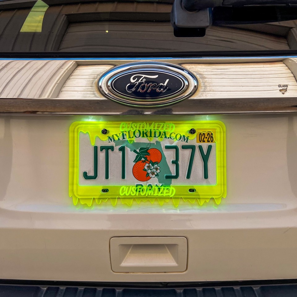 Slime CUSTOM PERSONALIZED License Plate Frame COLOR CHOICE | eBay