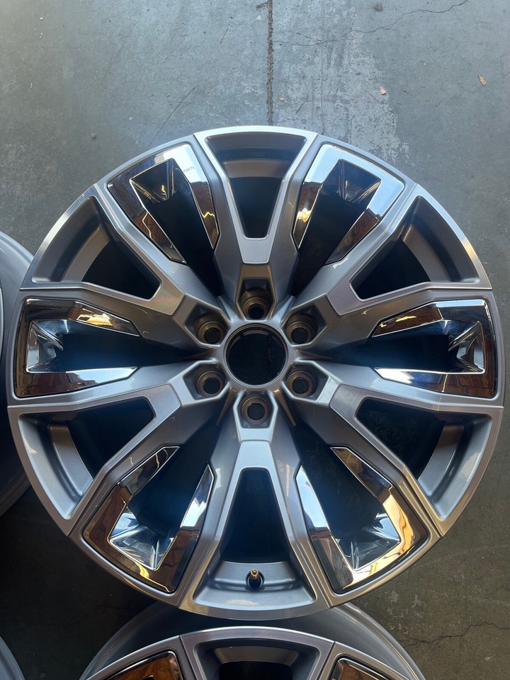 OEM 22” 2023 GMC/Chevy Factory Wheels Rims SET w/ Inserts 84775276 ...