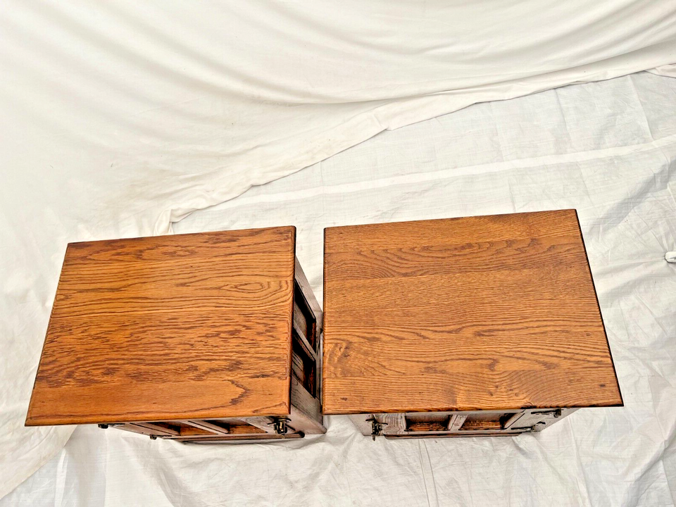 Retro Pair White Clad Cabinets Nightstands Ice Box style by Simmons ...