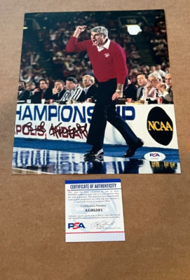 BOBBY KNIGHT SIGNED INDIANA HOOSIERS 8X10 PHOTO PSA #7 | eBay