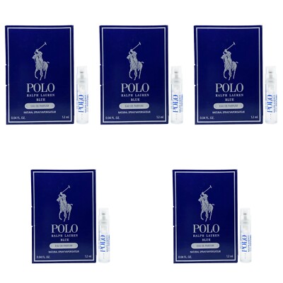 5 x Ralph Lauren Polo Blue Eau de Parfum EDP Men Sample Spray Vial 1 ...