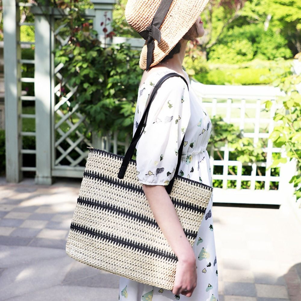 Straw Rope Totes Bag Woven Handbags Durable Purse Women | eBay