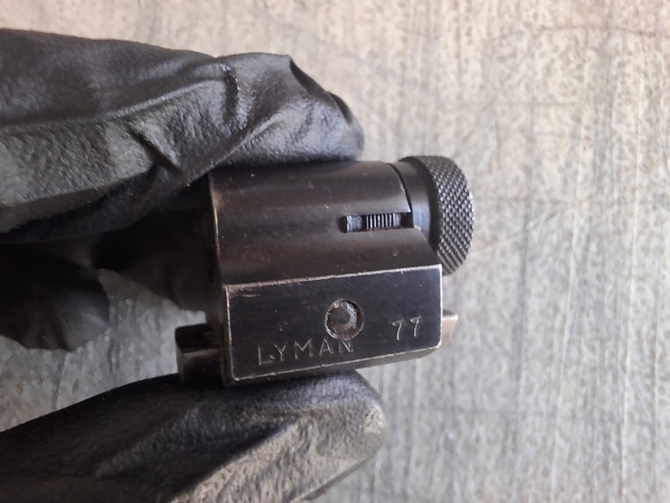 VINTAGE LYMAN RIFLE SIGHT 77 FRONT GLOBE SIGHT w/ Insert | eBay