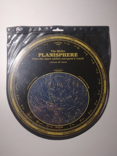 VINTAGE MILLER PLANISPHERE STAR MAP BY ROBERT MILLER 10.5" FIND PLANETS ...