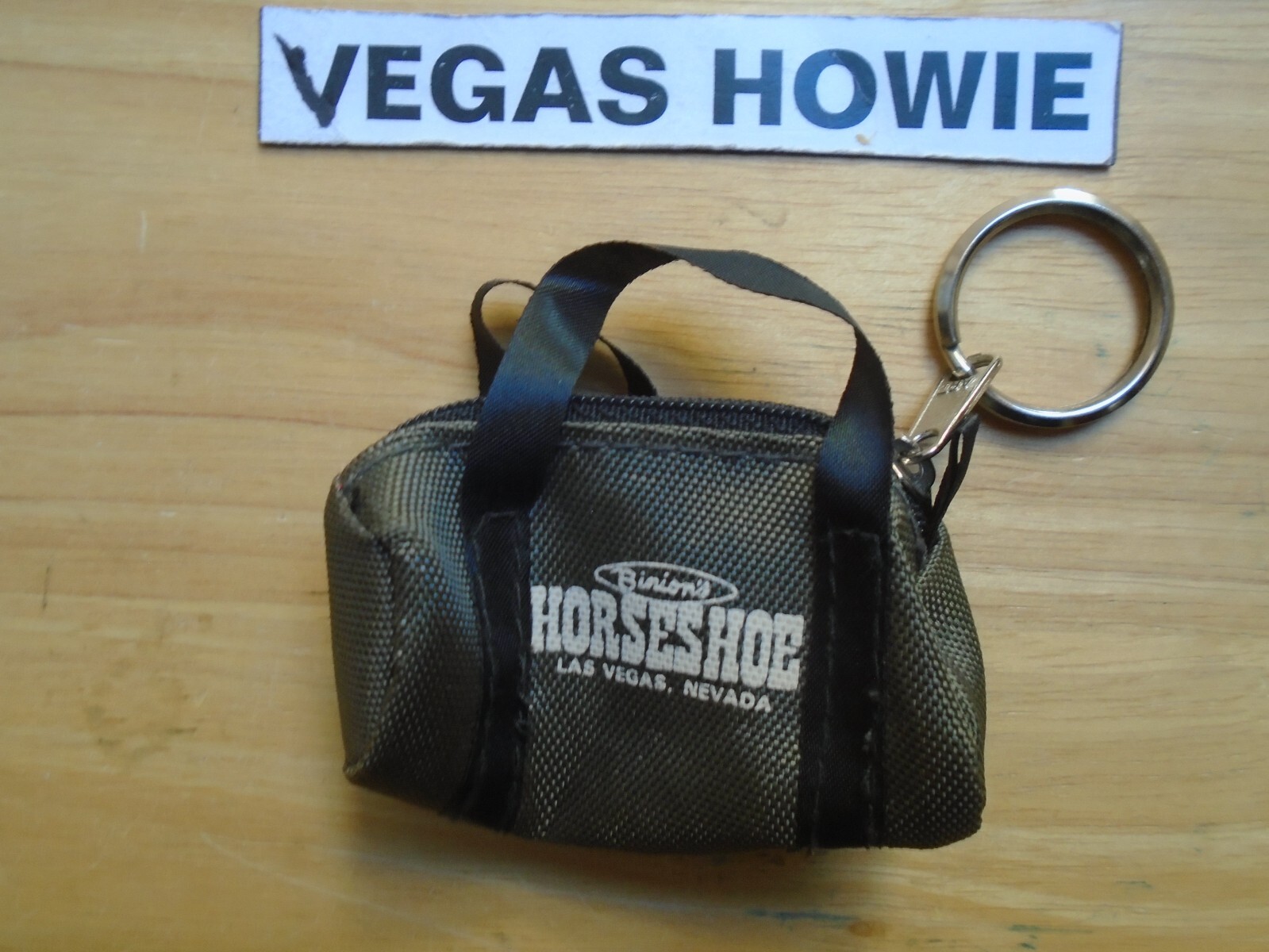 VEGAS HOWIE 1 BINIONS HORSESHOE KEY FOB BAG VINTAGE EARLY OLD NEVADA | eBay