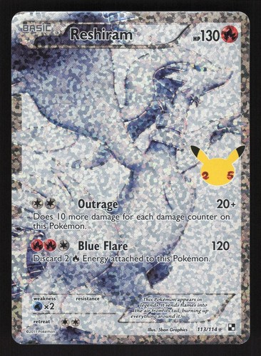 Reshiram 113/114 Celebrations Classic Collection Pokemon 2021 | eBay