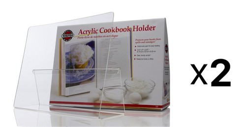 Norpro Acrylic Book / Tablet Holder with Splatter Guard 12 ½ x 9 x 3 ¼ ...