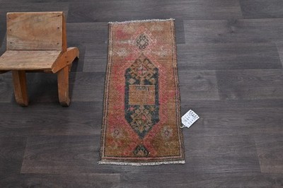 Oushak Turkish Doormat Rug 1x2 BROWN Anatolian Handmade Vintage Small ...