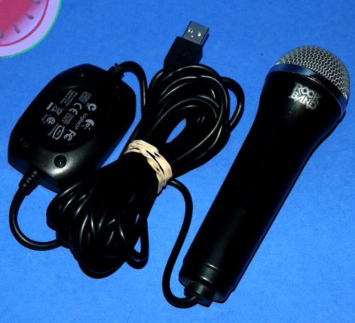 TESTED Working! USB Microphone ROCK BAND Black Logitech A-0234A PS2 PS3 ...