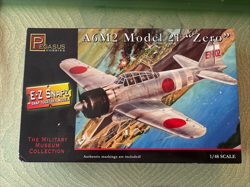 Pegasus 8409 A6M2 Model 21 "Zero" 1/48 Scale EZ Snapz Model Kit. OPEN ...