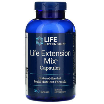 Life Extension Mix Multi Vitamin & Minerals - 360 Capsules - Newest ...