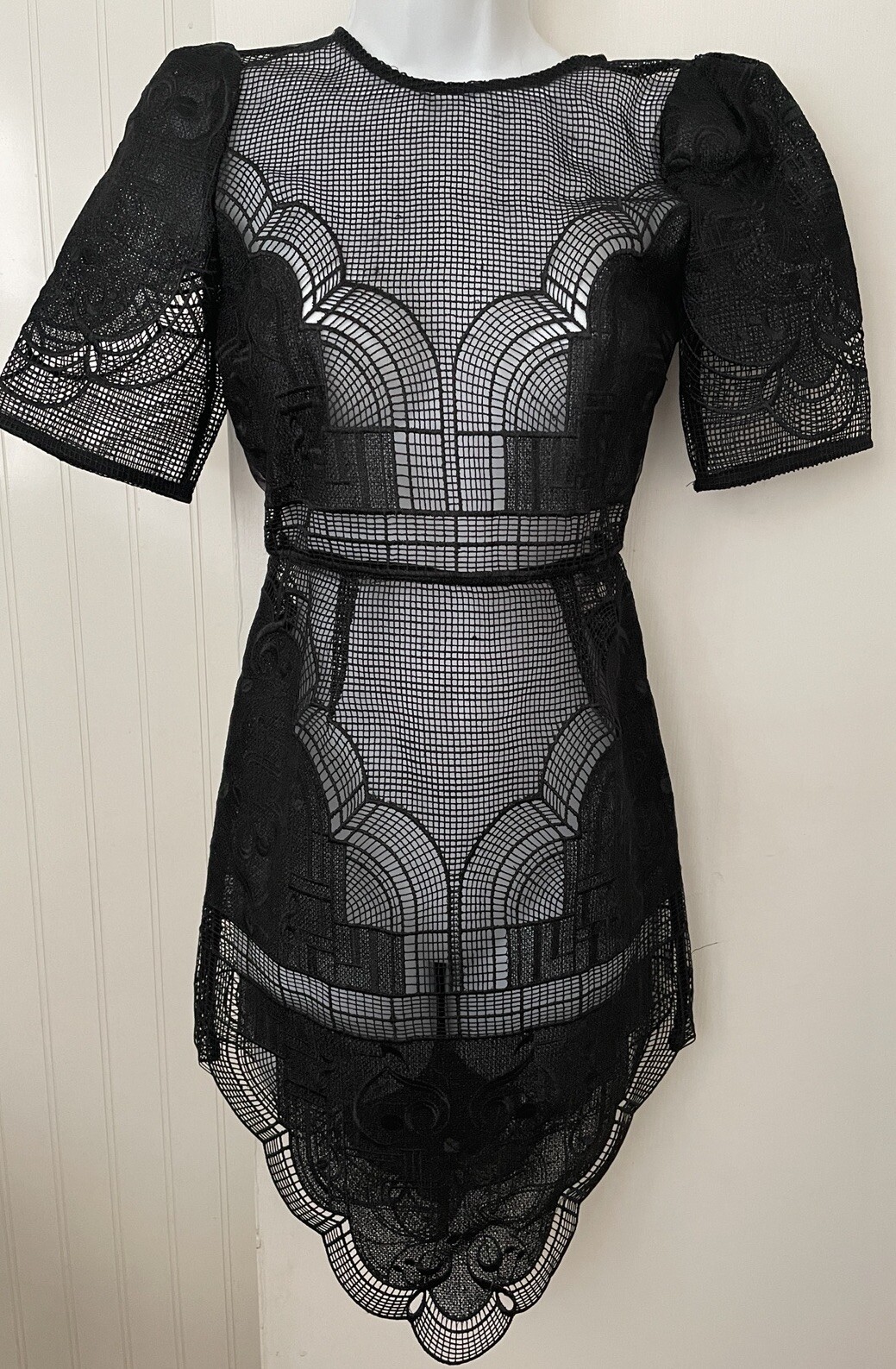 Alice McCall Black Boderie Music Note Lace Cocktail E… - Gem