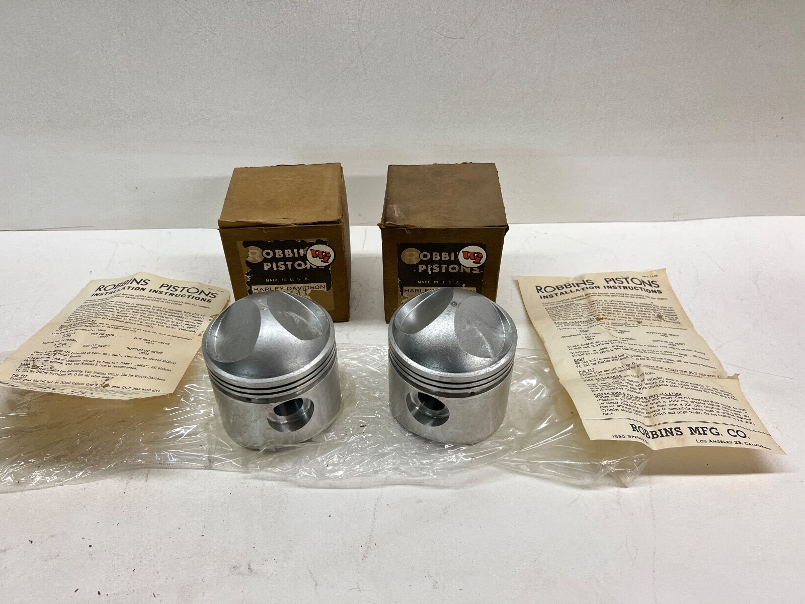 NOS Robbins Harley Davidson 74 Cubic Inch .040 Oversized Flathead ...