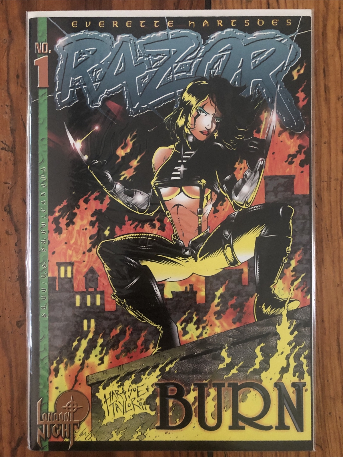 Razor Burn #1 by Everette Hartsoe (1995 London Night Studios) 90's Bad ...