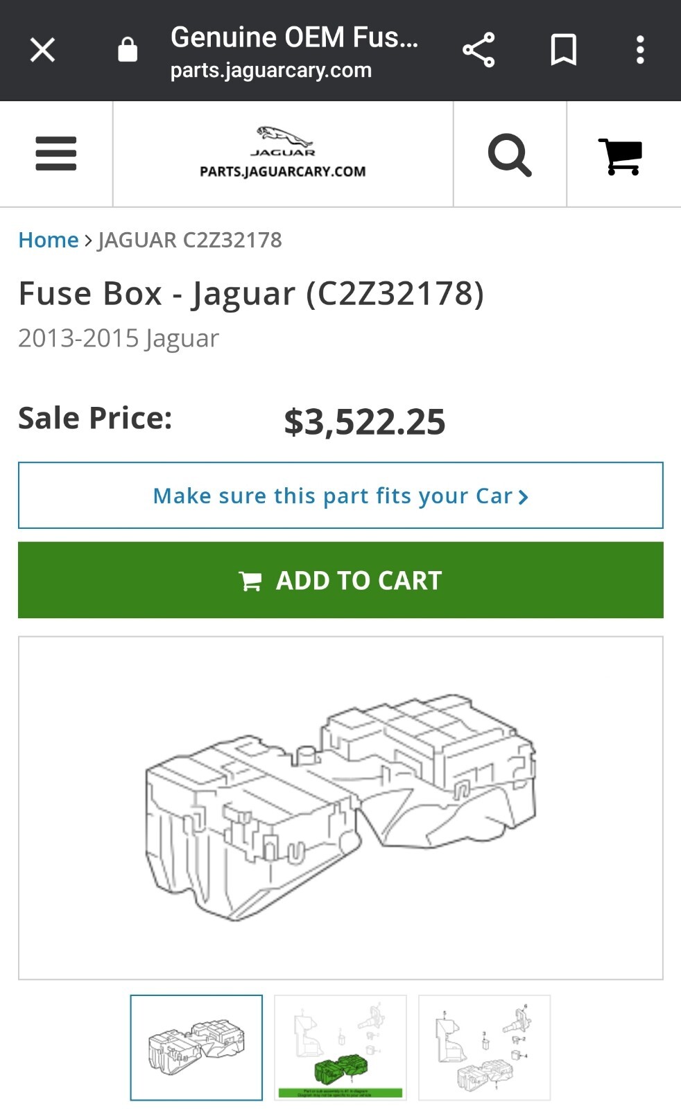 Genuine Jaguar Fusebox C2Z32178 OE for sale online | eBay