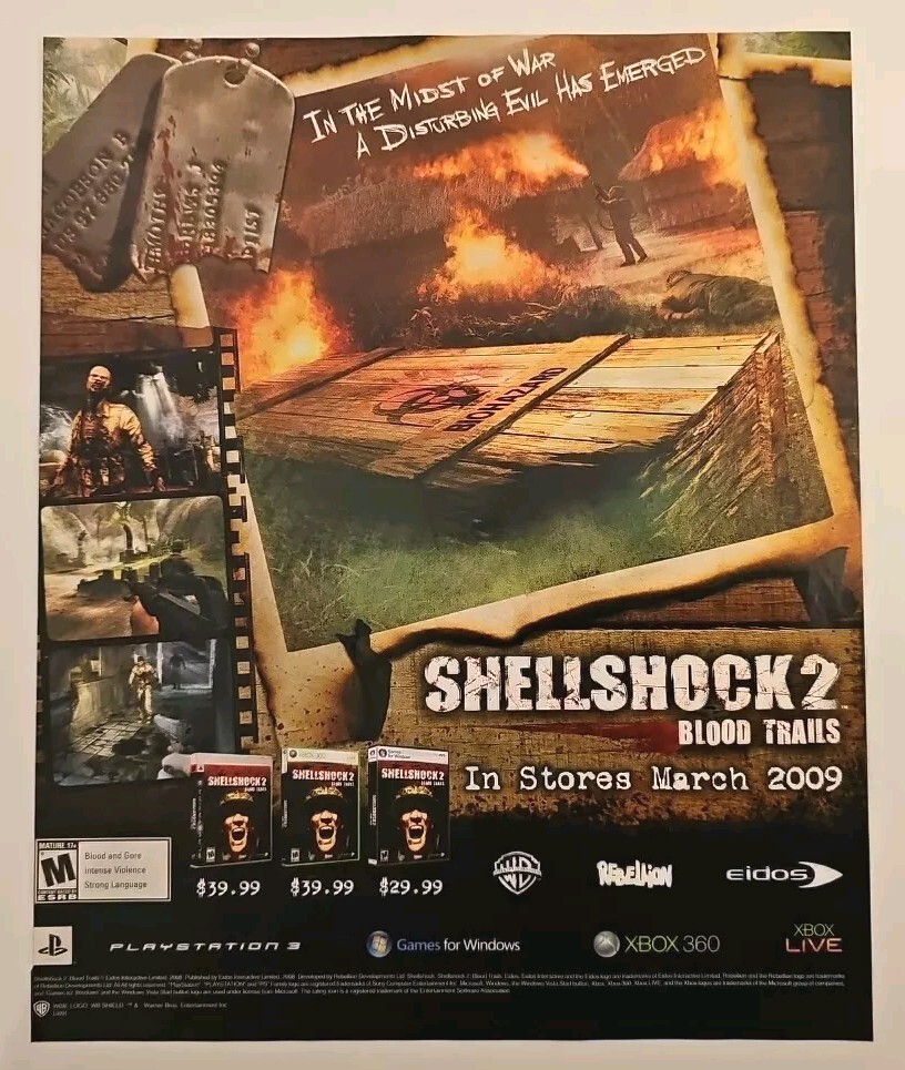 ShellShock 2 Blood Trails PC PS3 Xbox360 Video Game 2009 Print Ad - 8.5 ...