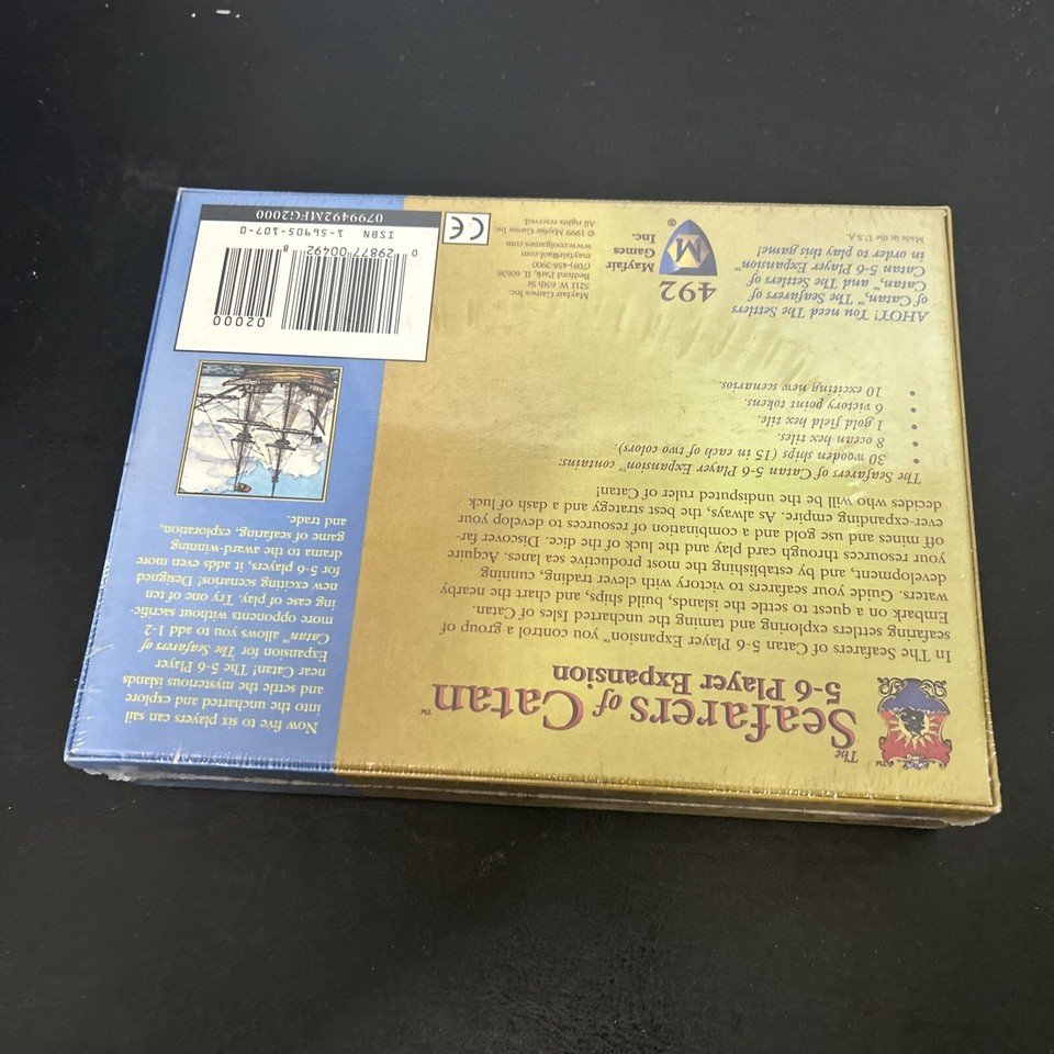 Seafarers of Catan 5-6 Player Expansion 492 (1st Edition) 1999 New ...
