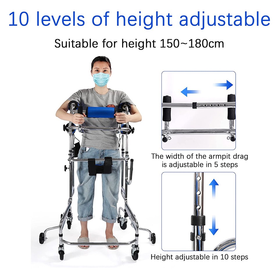 Adult Walker for Seniors Hemiplegia Rehabilitation Standing Frame,Anti ...