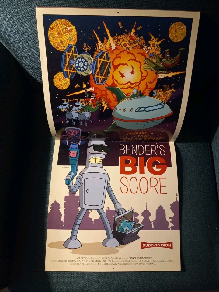 FUTURAMA 2011 Bongo Calendar Groening Simpsons Bender Opened HTF ...