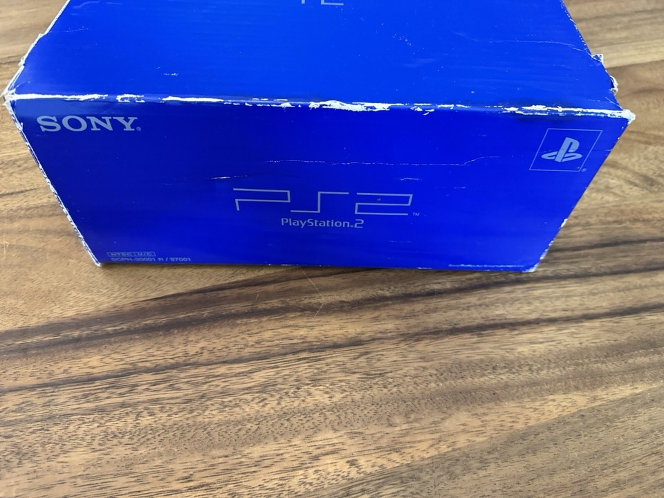 Sony PlayStation 2 SCPH-30001 Fat PS2 Empty Console Blue Box Only FREE ...