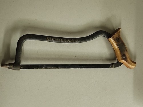 Vintage Disston Cast Iron Hacksaw Dehorning Hand Saw with Wood Handle ...