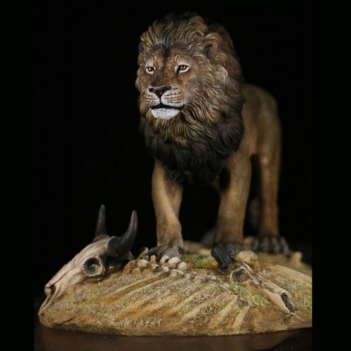 Panthera leo African lion 9in Animal Statue Resin Model Collection ...