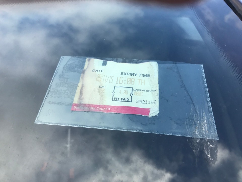 Self Adhes Backed Windscreen Ticket Card Holder Parking Permit holder ...