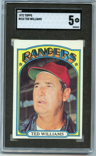 1972 Topps Ted Williams Texas Rangers #510 🚀😳💥SGC Graded 5 | eBay