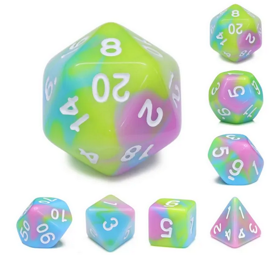 HD Dice Childhood HDB-66 7pcs Set Polyhedral Die DnD D&D fantasy ...