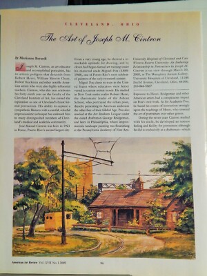 JOSEPH M CINTRON ART PIECES VTG ORIG 2005 ADVERTISEMENT, | eBay