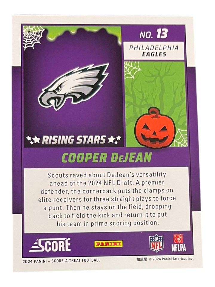 2024 Panini Score-A-Treat Green Bats Cooper DeJean Rising Stars Rookie ...