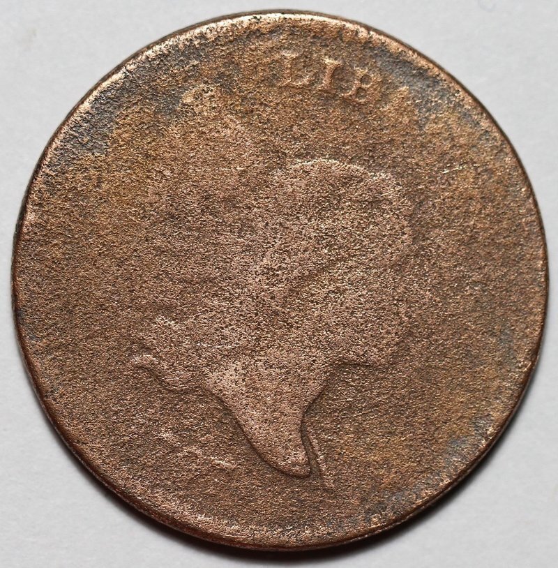 1797 Liberty Cap Half Cent - 1 Over 1 - Plain Edge - US 1/2c Copper ...