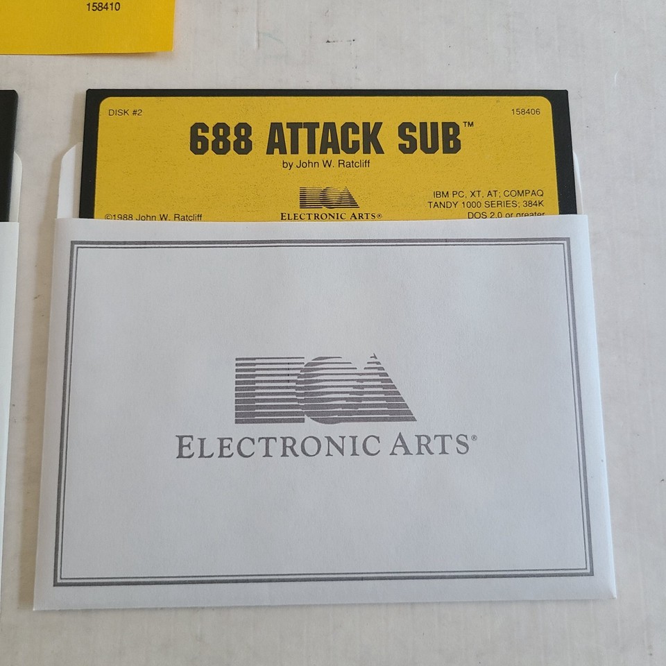 688 Attack Sub ECA Electronic Arts IBM PC Game Big Box | eBay