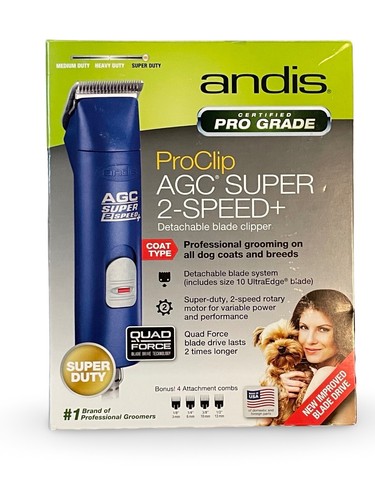 New Andis ProClip AGC Super 2-Speed+ Detachable Blade Clipper Dog Pet ...