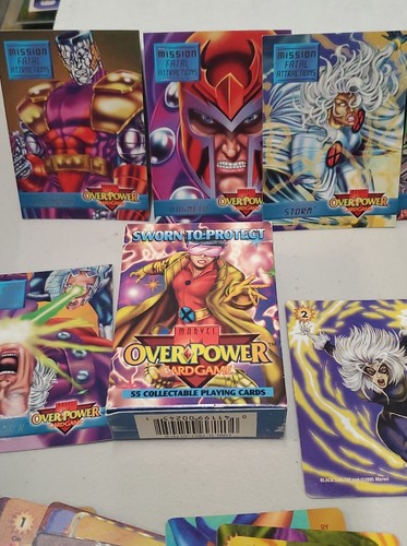 1995 Marvel Overpower Card Game Sworn To Protect Box 55 cards +7 ...