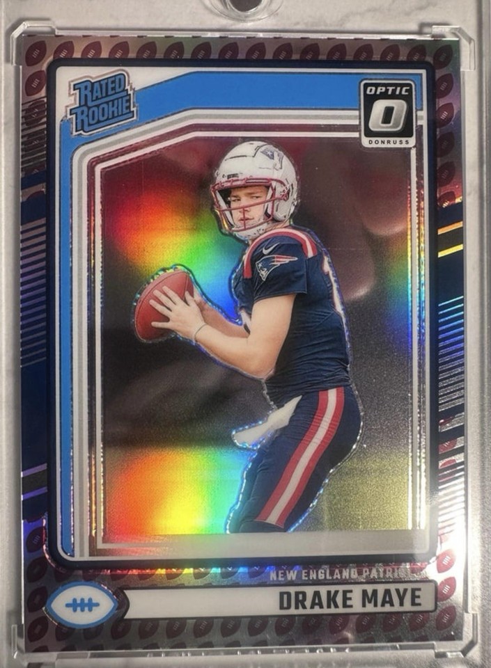 2024 Donruss Optic Drake Maye Rookie 🏈 Emoji Prism READ 2nd Picture. | eBay