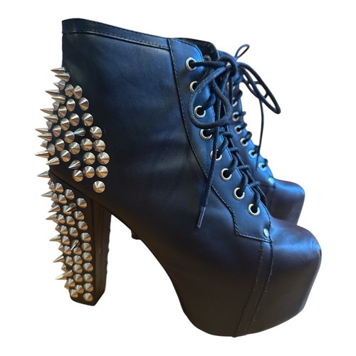 Jeffrey Campbell Womens SPIKE Litas Platform Booties BLACK Size 8.5 | eBay