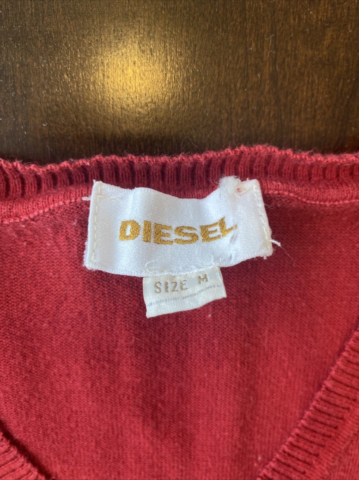 Men’s Diesel Red Pullover Sweater Size Medium | eBay