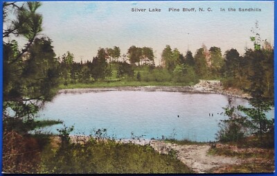 Pine Bluff, NC. Silver Lake, Hand Colored Postcard | eBay