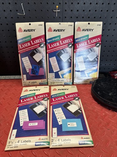 (5) Avery 2180, 2163, 2162 1/3 Cut File Folder Labels not sealed but ...