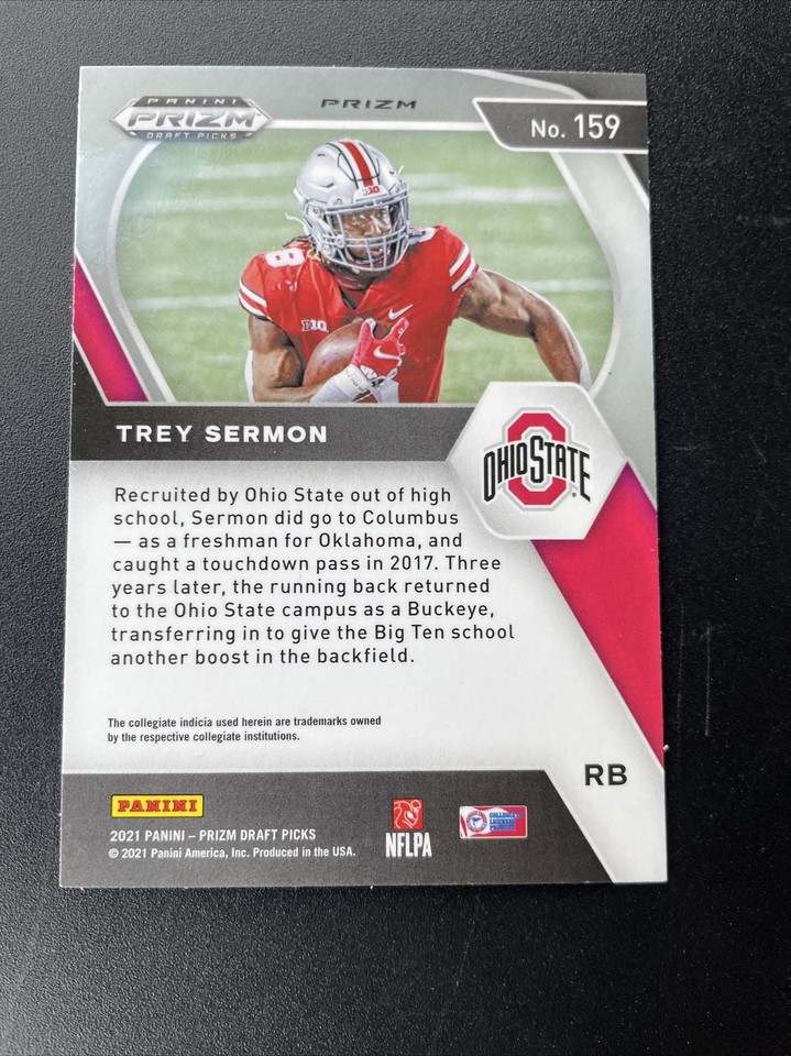 TREY SERMON 2021 Panini Prizm Draft Picks Purple Wave #159 ROOKIE Card ...
