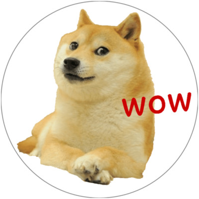 Shiba Inu Wow - 100 Pack Circle Stickers Decals 3" x 3" - Doge Dog Meme ...