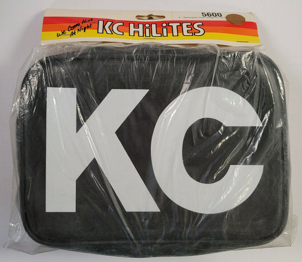 Vintage KC HiLites Pair Small Rectangular Covers 6x9 Black and White ...