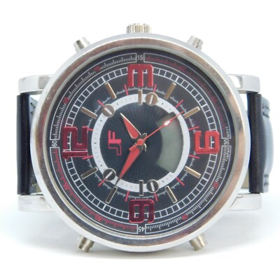 Massive JF 31965 Genuine Leather Quartz Analog Digital Men's Watch New ...